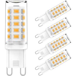 G9-LED-Leuchtmittel, 3,5 w, entspricht 35 w Halogenlampe, warmweiß 3000 k, 400 lm, nicht dimmbar, kein Flimmern, ac/dc 220–240 v, für Schlafzimmer,