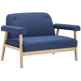 2-Sitzer-Sofa Stoff Blau vidaXL