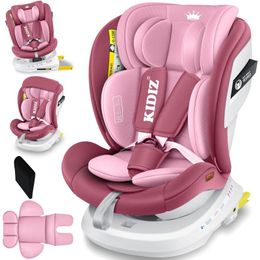 Kidiz® Kindersitz Baby Autositz Kinderautositz Isofix Top Tether 360° drehbar Gruppe 0/1/2/3 ab Geburt 0-36kg Mit Sonnenschutzdach Seitenschutz 5