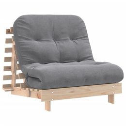 vidaXL - Futon Schlafsofa mit Matratze 80x206x11 cm Massivholz Kiefer