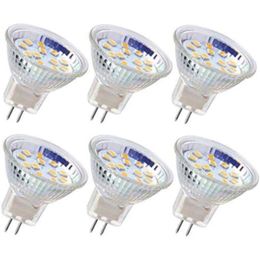 6 Stück LED-Leuchtmittel, MR11, Strahler, GU4-Leuchtmittel, 3 w, 18 LEDs, Halogenlampen, 20 W-Äquivalent, nicht dimmbare LED-Leuchtmittel, 12 v ac/dc