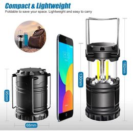 LED-Campinglaterne, 350 lm, tragbare Campinglampe mit Metallgriffen, für Zelt, Camping, Wandern, Angeln, Höhle usw., 2 Stück [Energieklasse a+]