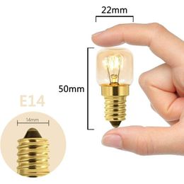 5er-Set Salzbirne 15W E14 T22, warmweiße Glühlampe 2700K, 80LM, ac 230V, Ofenbirne 15W 300°, für Backofen, Kühlschrank, Salzlampe, Grillöfen npterbl