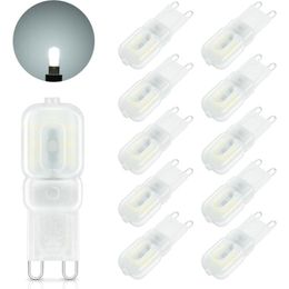 G9-LED-Glühbirne, 3 w, entspricht 30 w Halogenlampe, Kaltweiß 6000 k, 300 lm, Mini-LED-G9-Lampe, flimmerfrei, nicht dimmbar, 360° Abstrahlwinkel für