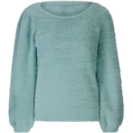 Heine Damen Strickpullover aus Flauschgarn kalkmint, Größe 46