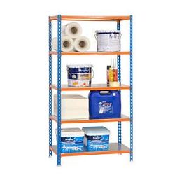 Simonrack Schwerlastregal SIMONCLICK MEGAPLUS 8425437076916 blau, orange, silber 120,0 x 40,0 x 200,0 cm