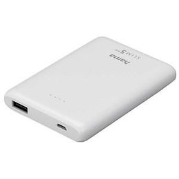 Hama SLIM 5HD Powerbank 5.000 mAh weiß