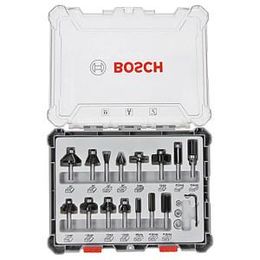 AKTION: Bosch Mixed Set Fräser-Set 15-teilig mit Prämie nach Registrierung