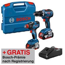 AKTION: Bosch Professional GDX 18V-200 + GSR 18V-55 Akku-Drehschlagschrauber-Set 18,0 V, mit 2 Akkus mit Prämie nach Registrierung