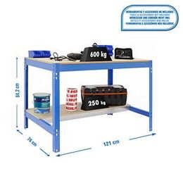 Simonrack Werkbank KIT SIMONWORK BT0 1200 blau 120,0 x 76,0 x 84,2 cm