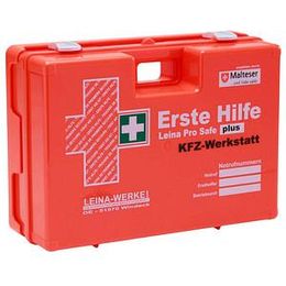 Leina-Werke Erste-Hilfe-Koffer Pro Safe plus KFZ-Werkstatt DIN 13169 + Erweiterung orange