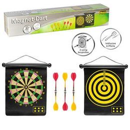 Idena Magnet-Dartscheibe mit Darts schwarz