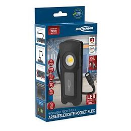 Ansmann WL1500R Pocket Flex LED Handleuchte schwarz 17,1 cm, Lichtfarbe Hauptlicht 6000K und Zusatzlicht