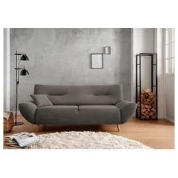 3-Sitzer Inosign "Drago" Sofas Gr. B/H/T: 205cm x 81cm x 90cm, Struktur, 3-Sitzer, grau (grau, braun) frei im Raum stellbar, versch. Stoffe, 3-, 2-Sitzer & Sessel verfügbar