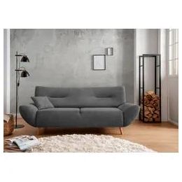 3-Sitzer Inosign "Drago" Sofas Gr. B/H/T: 205cm x 81cm x 90cm, Struktur, 3-Sitzer, grau (anthrazit) frei im Raum stellbar, versch. Stoffe, 3-, 2-Sitzer & Sessel verfügbar