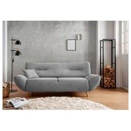 3-Sitzer Inosign "Drago" Sofas Gr. B/H/T: 205cm x 81cm x 90cm, Struktur, 3-Sitzer, silberfarben (silber) frei im Raum stellbar, versch. Stoffe, 3-, 2-Sitzer & Sessel verfügbar