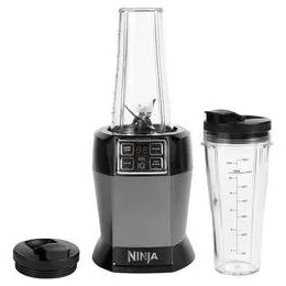 Ninja Smoothie-Maker "BN495EU", silber (eh19), B:16cm H:38,5cm T:17cm, Zerkleinerer, incl. 2 x 0,7 L Becher & Becherdeckel mit Ausguss, mit Auto-iQ