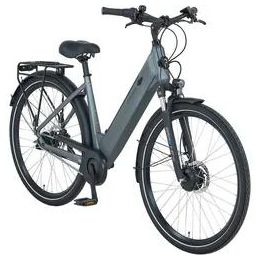 E-Bike Prophete "Geniesser 2.8" E-Bikes Gr. 48cm, 28 Zoll (71,12cm), silberfarben (grau/ schwarz) Pedelec, Elektrofahrrad für Damen u. Herren