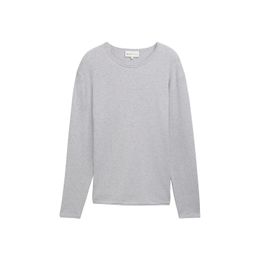 Tom Tailor Denim Herren Strickpullover aus Baumwolle, grau, Meliert, Gr. XL