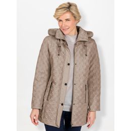 WITT Damen Steppjacke mit Pelz-Imitat, sesam, Größe 42
