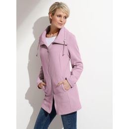 WITT Damen Fleecejacke mit 2-Wege-Rei&szlig;verschluss, ros&eacute;, Gr&ouml;&szlig;e 50