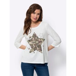 Heine Damen 3/4-Arm-Shirt, Natur, Gr. 36, 3/4 Arm Shirts, 100% Baumwolle