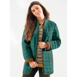 WITT Damen Steppjacke mit kontrastfarbigem Futter, tannengrün, Größe 46