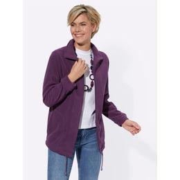 WITT Damen Fleecejacke Kordeldurchzug am Saum, pflaume, Gr&ouml;&szlig;e 20