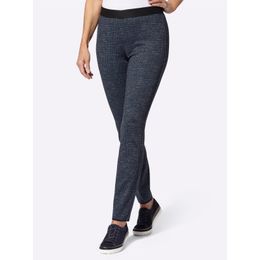 Stehmann Comfort line Damen Hose mit Wende-Funktion, marine-rauchblau-bedruckt, Gr&ouml;&szlig;e 40