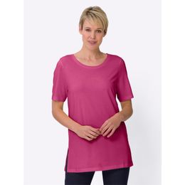 WITT Damen Longshirt im Baumwoll-Modal-Mix, fuchsia, Gr&ouml;&szlig;e 50