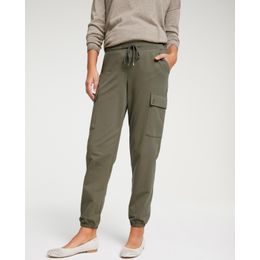 Heine Damen Jogg Pants, Gr&uuml;n, Gr. 40, Gerade Hosen, Material: Baumwolle