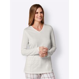 wäschepur wäschepur Damen Schlafanzug-Shirt, ecru, Größe 36/38
