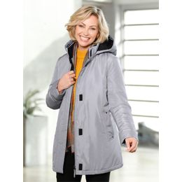 WITT Damen Longjacke mit Klett- und Rei&szlig;verschluss, steingrau, Gr&ouml;&szlig;e 18