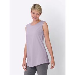 WITT Damen Longtop in Pikee-Qualität, flieder, Größe 42