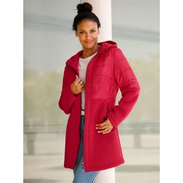WITT Damen Steppjacke im Material-Mix, rot, Gr&ouml;&szlig;e 40