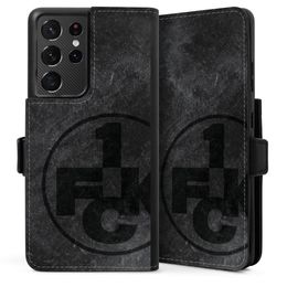 DeinDesign Galaxy S21 Ultra 5G Handy Klapph&uuml;lle Handyh&uuml;lle aus Kunst Leder schwarz Flip Case Concrete 1. Fc Kaiserslautern 1. Fck Sideflip mit Lasche