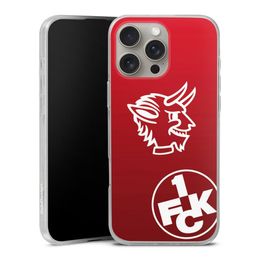 DeinDesign iPhone 16 Pro Max Handy Silikon H&uuml;lle Case transparent Handyh&uuml;lle Devil Official Licensed Product 1. Fc Kaiserslautern Silikon Case