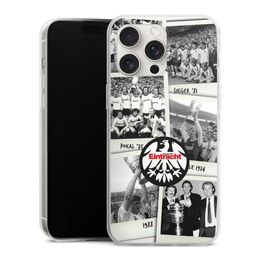 DeinDesign iPhone 15 Pro Max Handy Silikon H&uuml;lle Case transparent Handyh&uuml;lle Retro Official Licensed Product Eintracht Frankfurt Silikon Case
