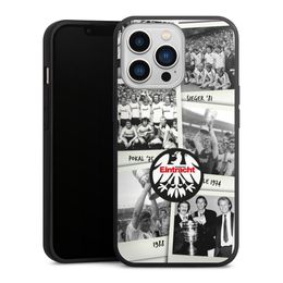 DeinDesign iPhone 13 Pro Handy Premium Silikon H&uuml;lle Handyh&uuml;lle schwarz Case Retro Official Licensed Product Eintracht Frankfurt Silikon Premium Case