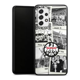 DeinDesign Galaxy A53 5G Handy Silikon H&uuml;lle Case schwarz Handyh&uuml;lle Retro Eintracht Frankfurt Official Licensed Product