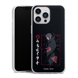DeinDesign iPhone 13 Pro Handy Silikon H&uuml;lle Case wei&szlig; Handyh&uuml;lle Official Licensed Product Naruto Shippuden Itachi Uchiha Silikon Case