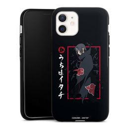 DeinDesign iPhone 12 Handy Silikon H&uuml;lle Case schwarz Handyh&uuml;lle Itachi Uchiha Official Licensed Product Naruto Shippuden