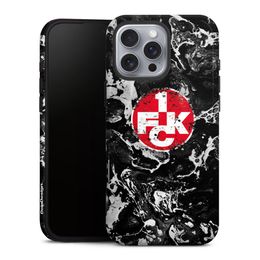 DeinDesign iPhone 16 Pro Max Handy Panzer Handyh&uuml;lle robuste Outdoor H&uuml;lle Schutzh&uuml;lle gl&auml;nzend Coat Of Arms 1. Fc Kaiserslautern Muster Tough Case