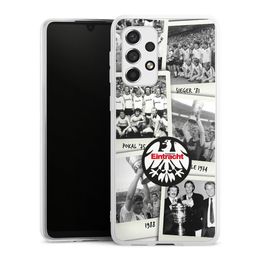DeinDesign Galaxy A33 5G Handy Silikon H&uuml;lle Case transparent Handyh&uuml;lle Retro Eintracht Frankfurt Official Licensed Product Silikon Case