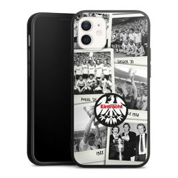 DeinDesign iPhone 12 mini Handy Premium Silikon H&uuml;lle Handyh&uuml;lle schwarz Case Retro Official Licensed Product Eintracht Frankfurt Silikon Premium Case