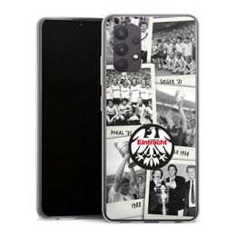 DeinDesign Galaxy A32 4G Handy Silikon H&uuml;lle Case transparent Handyh&uuml;lle Retro Official Licensed Product Eintracht Frankfurt Silikon Case