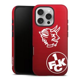 DeinDesign iPhone 16 Pro Handy Panzer Handyh&uuml;lle robuste Outdoor H&uuml;lle Schutzh&uuml;lle gl&auml;nzend Devil Official Licensed Product 1. Fc Kaiserslautern Tough Case