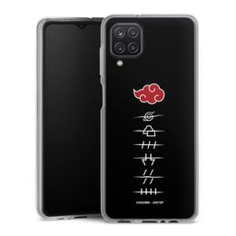 DeinDesign Galaxy A12 Handy Silikon H&uuml;lle Case transparent Handyh&uuml;lle Naruto Shippuden Akatsuki Official Licensed Product Silikon Case