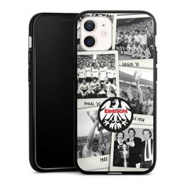 DeinDesign iPhone 12 mini Handy Silikon H&uuml;lle Case schwarz Handyh&uuml;lle Retro Official Licensed Product Eintracht Frankfurt