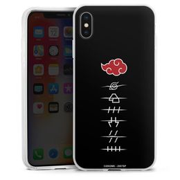 DeinDesign iPhone Xs Max Handy Silikon H&uuml;lle Case transparent Handyh&uuml;lle Naruto Shippuden Official Licensed Product Akatsuki Silikon Case